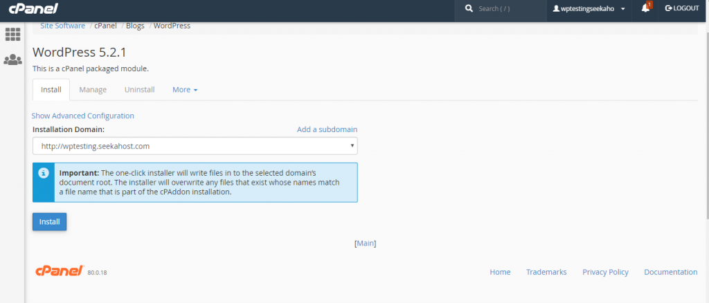 Simple Steps to Install WordPress Using WordPress Manager | SeekaHost™