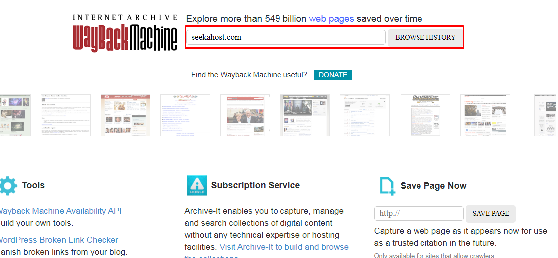 How to recover data from Wayback Machine