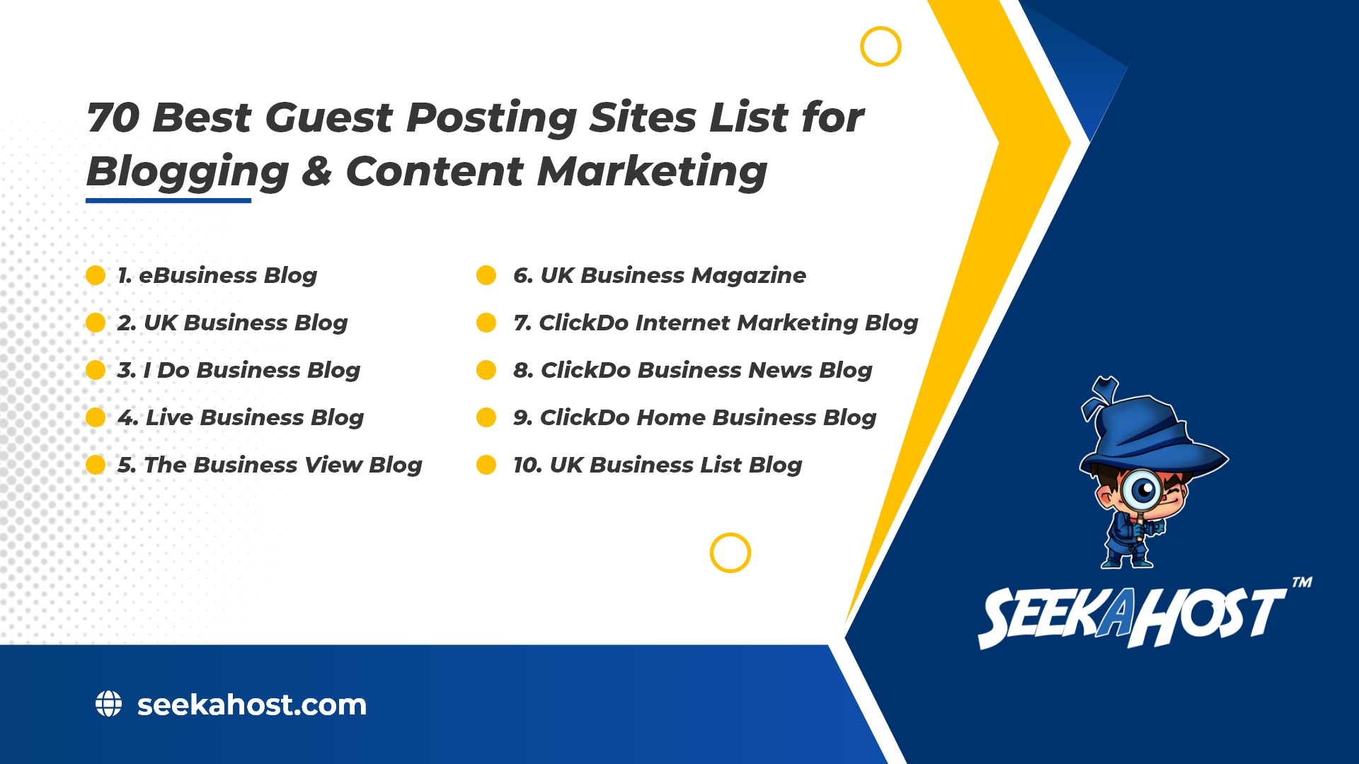 60 Best Guest Posting Sites List for Blogging & Content Marketing 60 Best Guest Posting Sites List for Blogging & Content Marketing